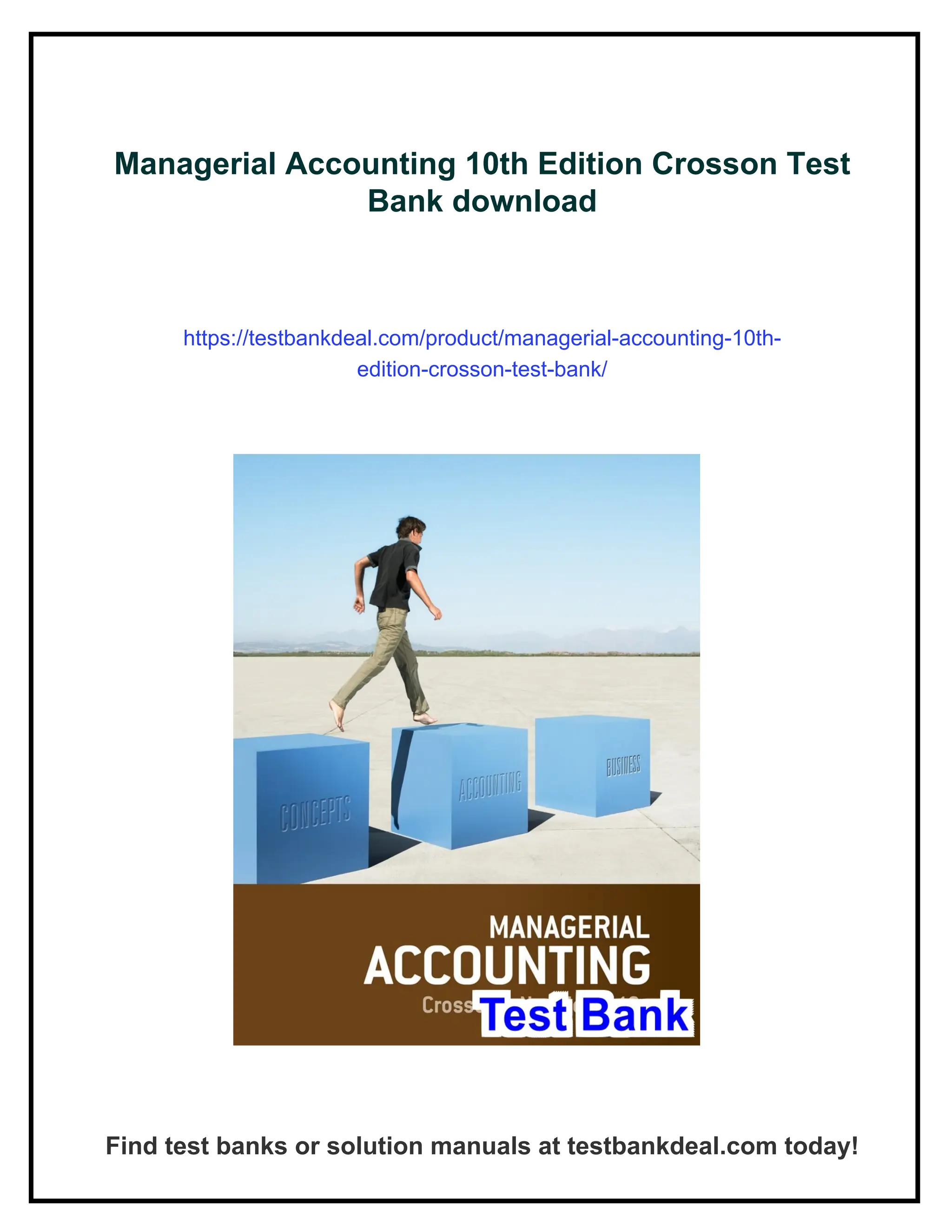 Managerial Accounting 10th Edition Crosson Test Bank | PDF
