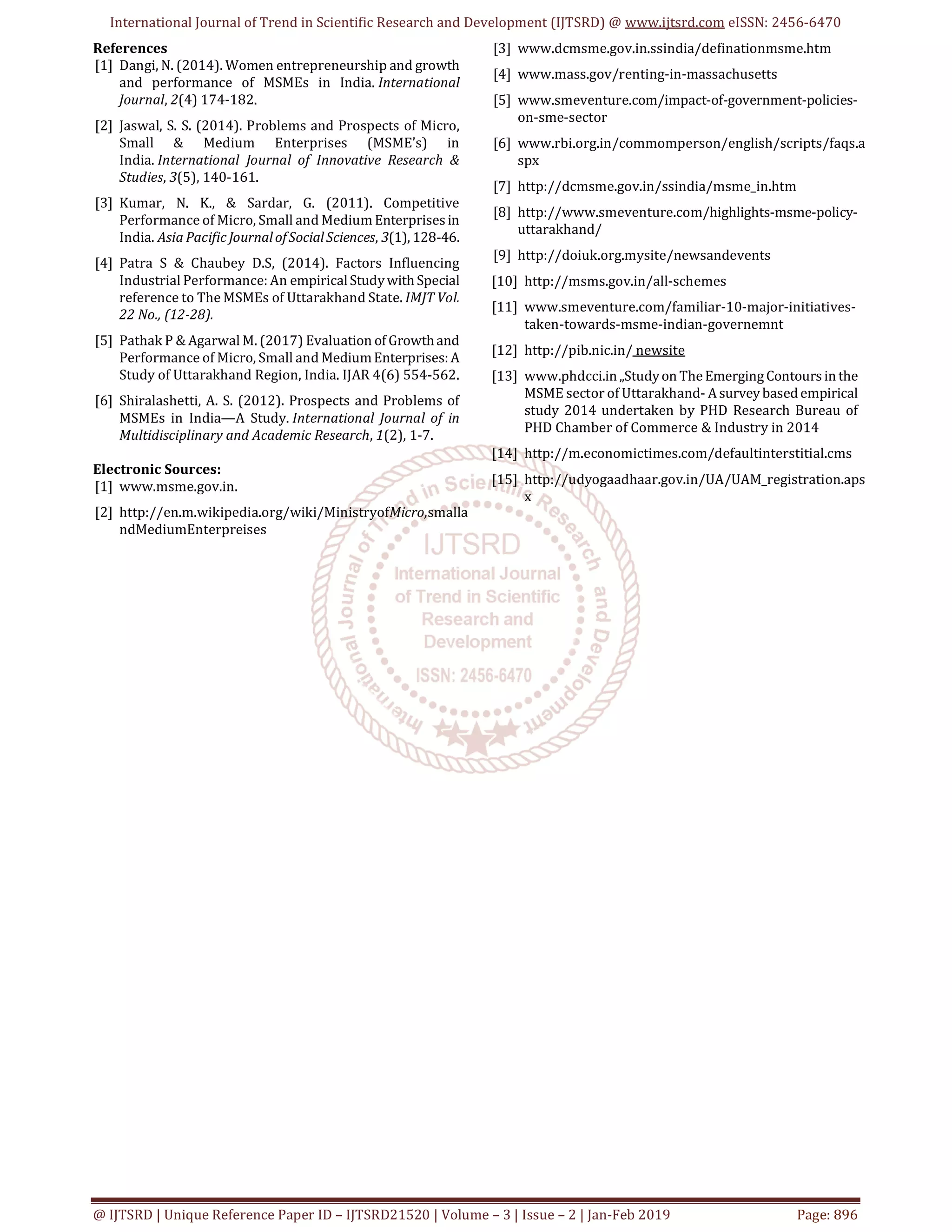 An Overview of MSME Sector in India with Special Reference to the State ...