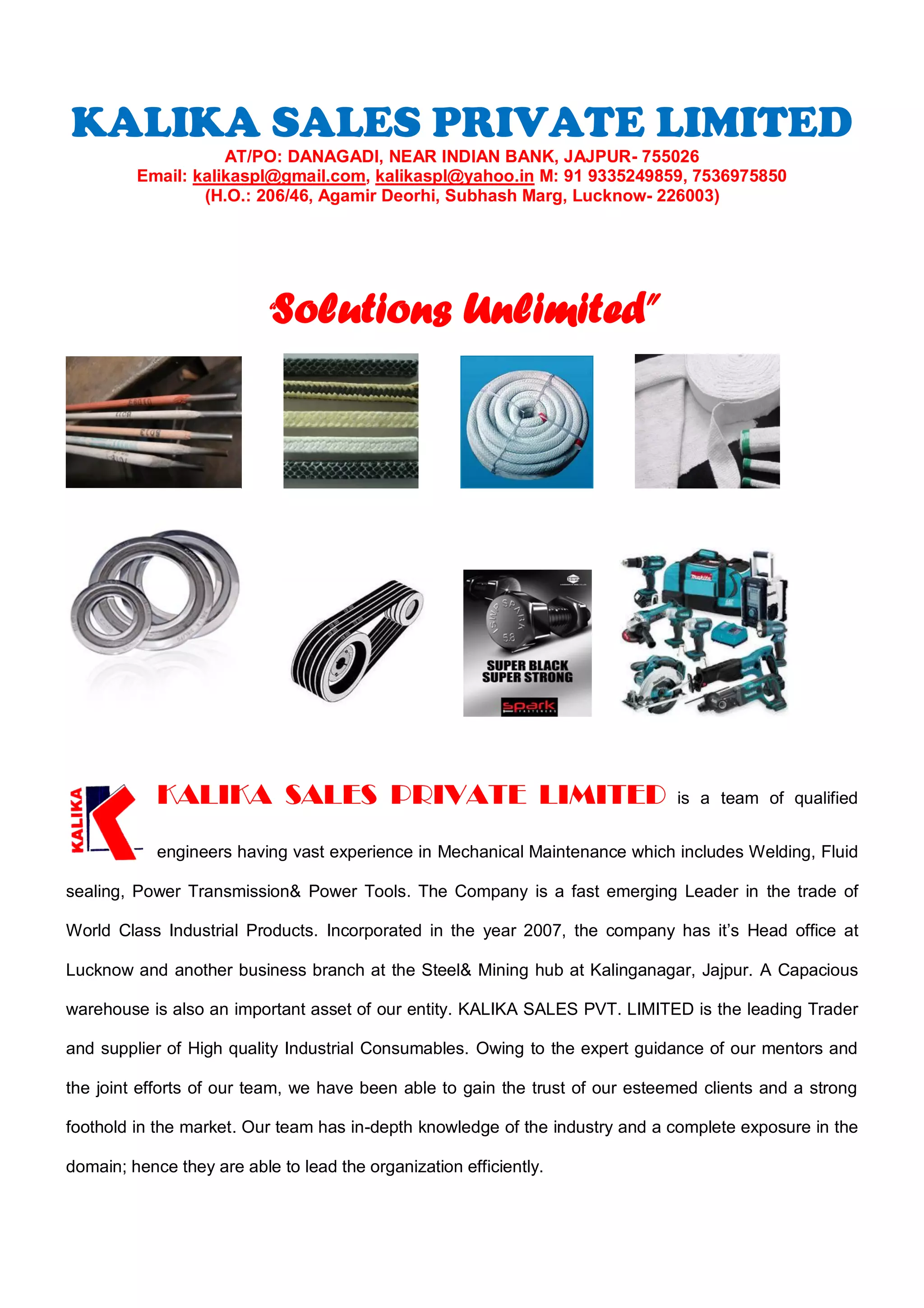 Company Profile KALIKA SALES - Copy2 | PDF