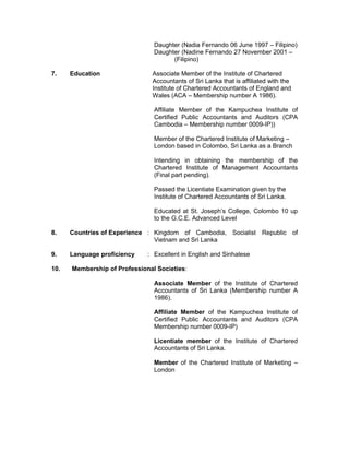 CV-Senaka Fernando with picture COMPLETE WORD | DOC