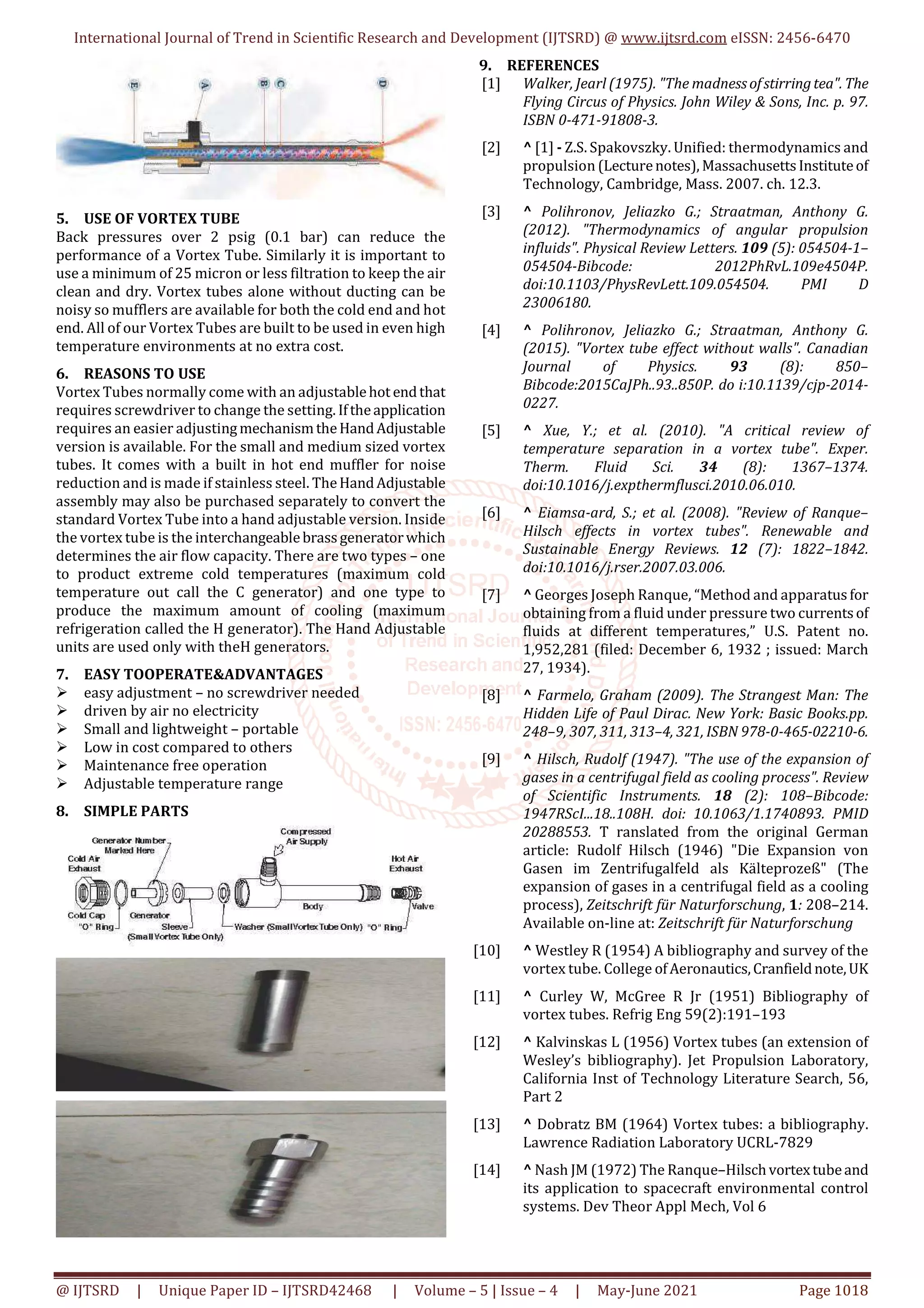 Vortex Tube Refrigeration | PDF