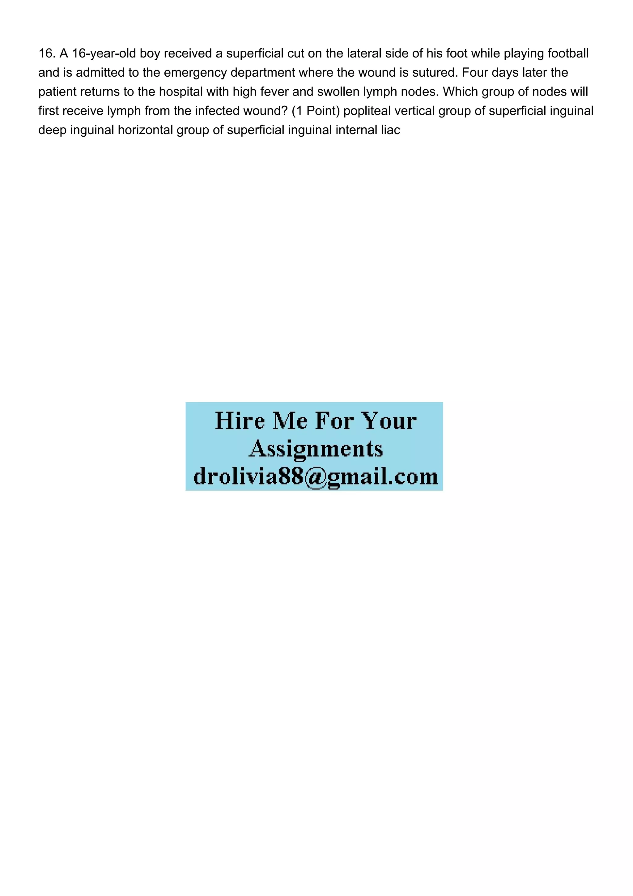 16 A 16yearold boy received a superficial cut on the late.pdf