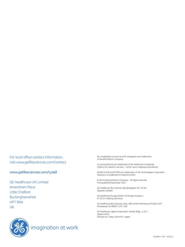 Cytell Cell Imaging System | PDF