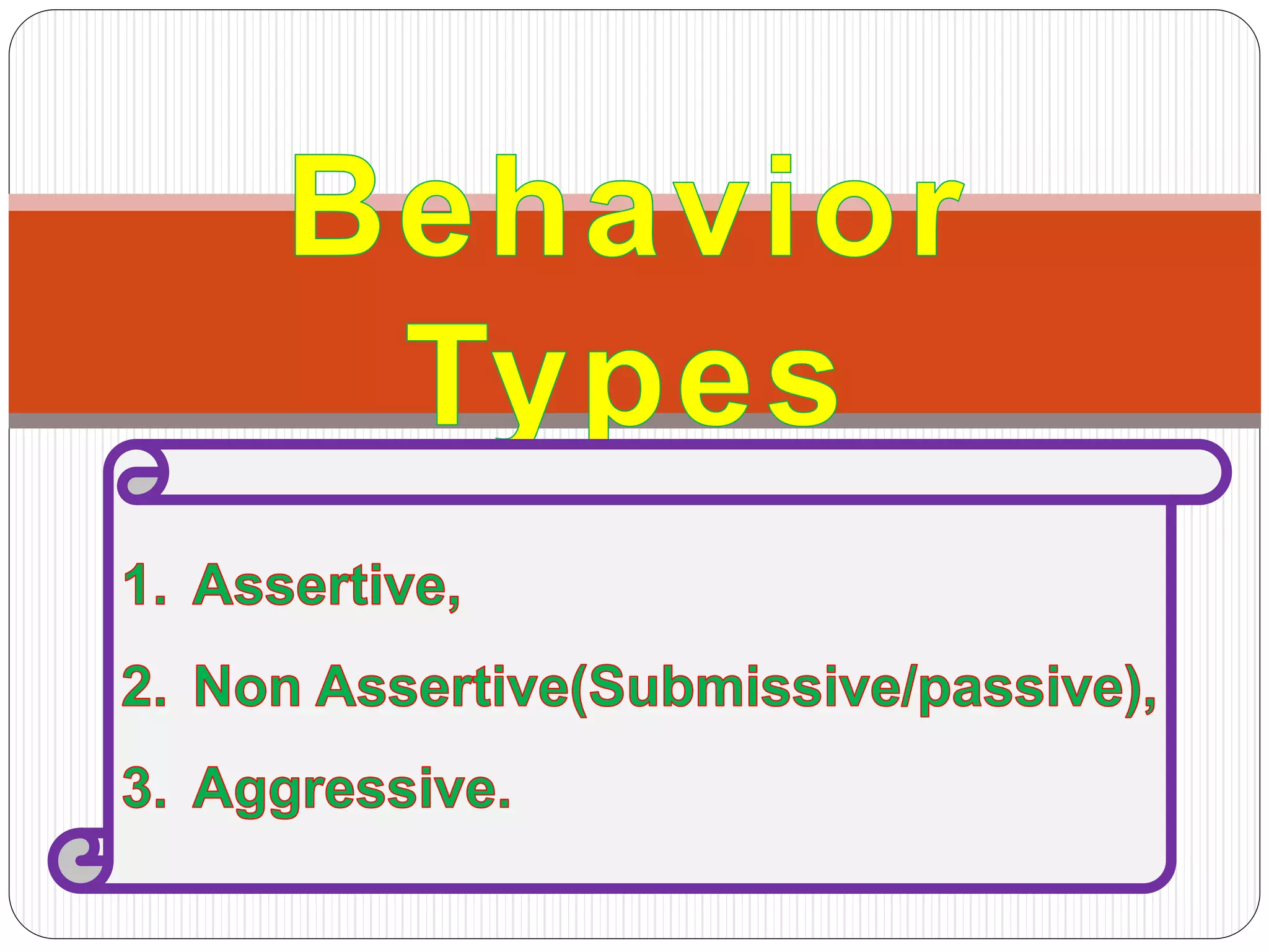 Behavior Type Assertive | PPTX
