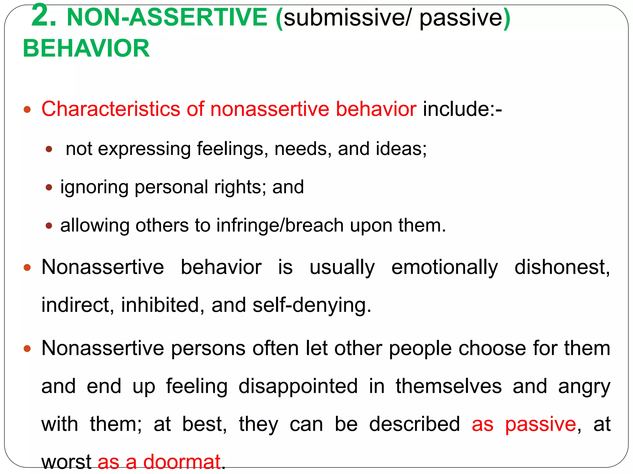 Behavior Type Assertive | PPTX