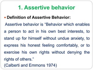 Behavior Type Assertive | PPTX