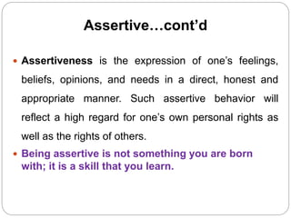Behavior Type Assertive | PPTX