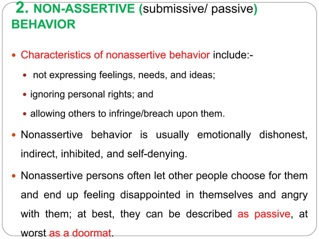 Behavior Type Assertive | PPTX | Parenting | Family and Relationships