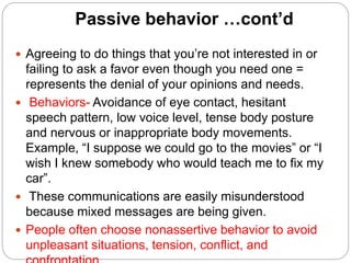 Behavior Type Assertive | PPTX