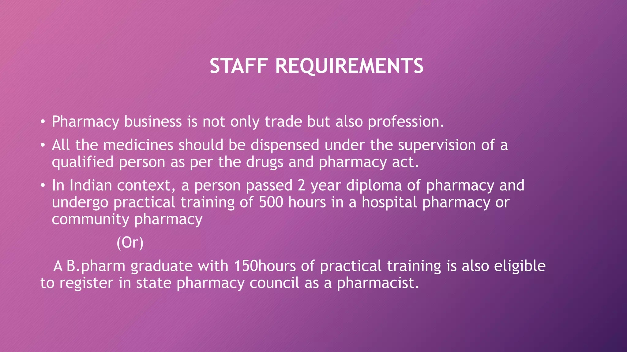 Staff requirments and material coding in community pharmacy | PPTX