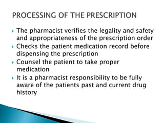 RULES AND RESPONSIBILITIES OF COMMUNITY PHARMACY | PPTX