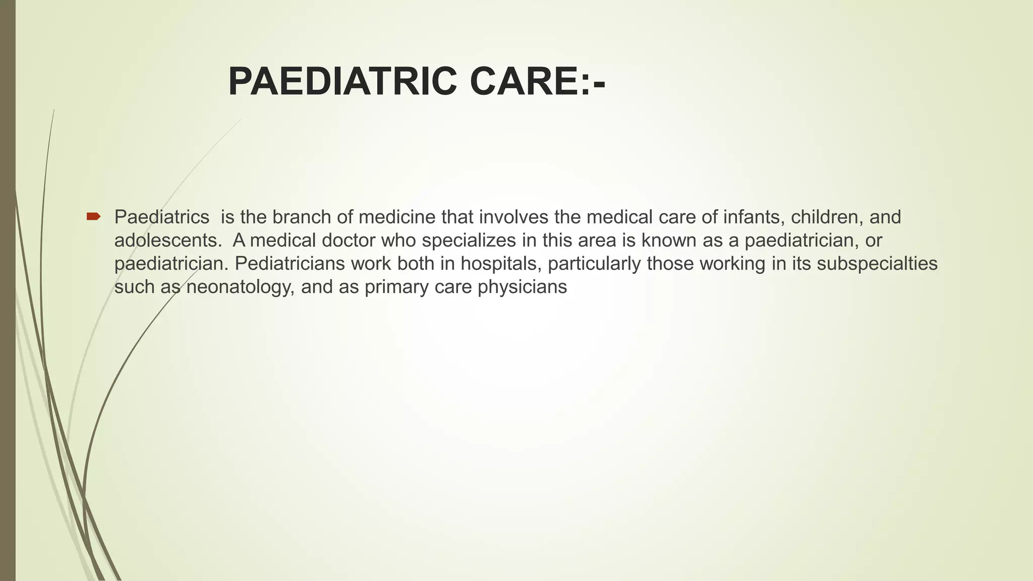 CARE OF PAEDIATRIC, GERIATRIC, PREGNANT AND LACTATING | PPTX