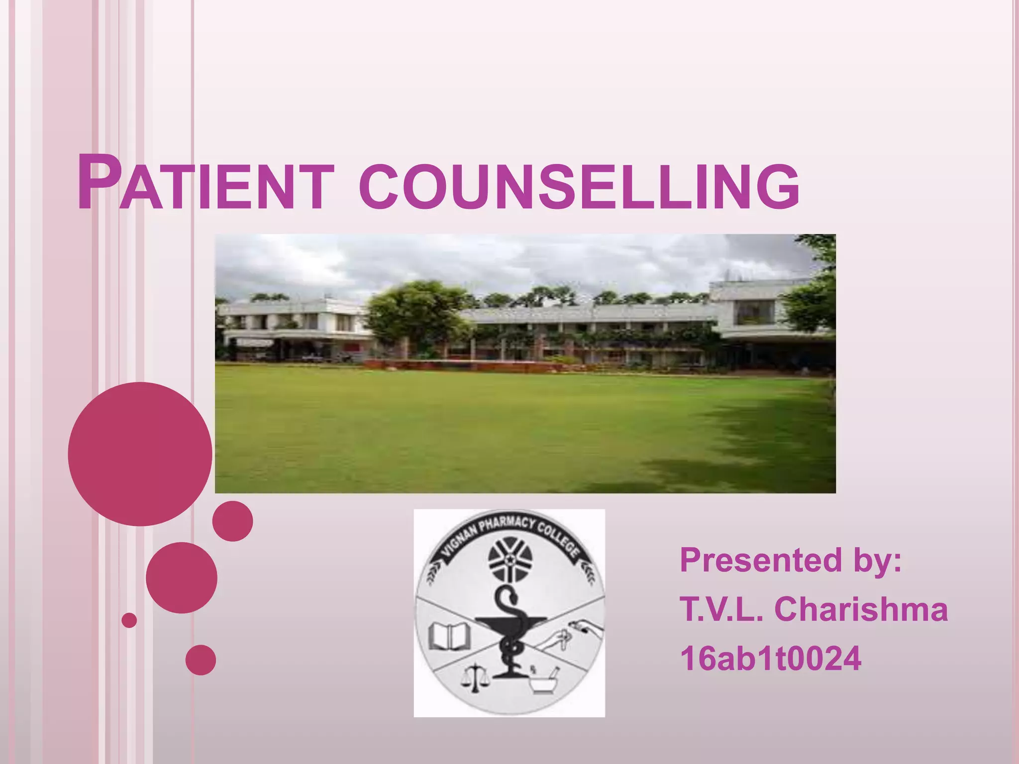 Patient counselling | PPTX