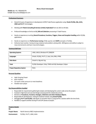 BhanuChand_Resume | PDF