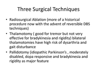 Frameless DBS For Movements Disorders | PPTX