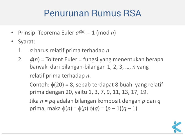 Kriptografi - Algoritma RSA | PDF