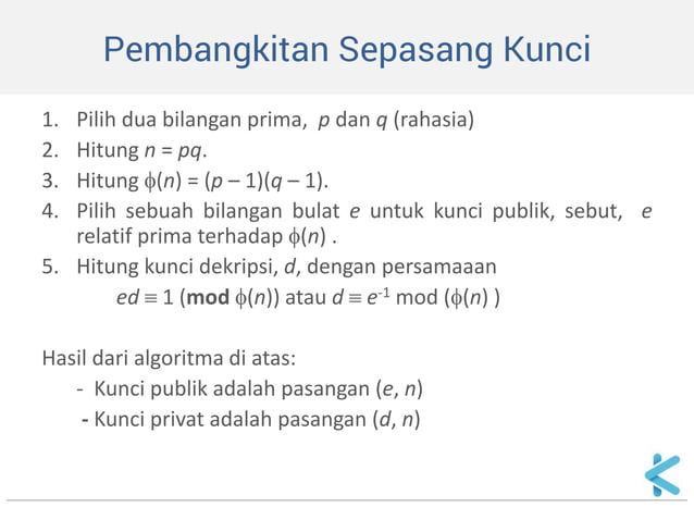 Kriptografi - Algoritma RSA | PDF
