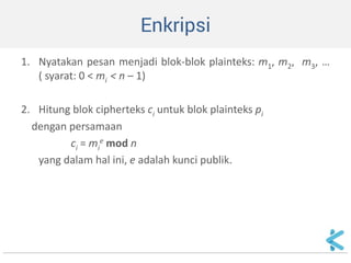 Kriptografi - Algoritma RSA | PDF