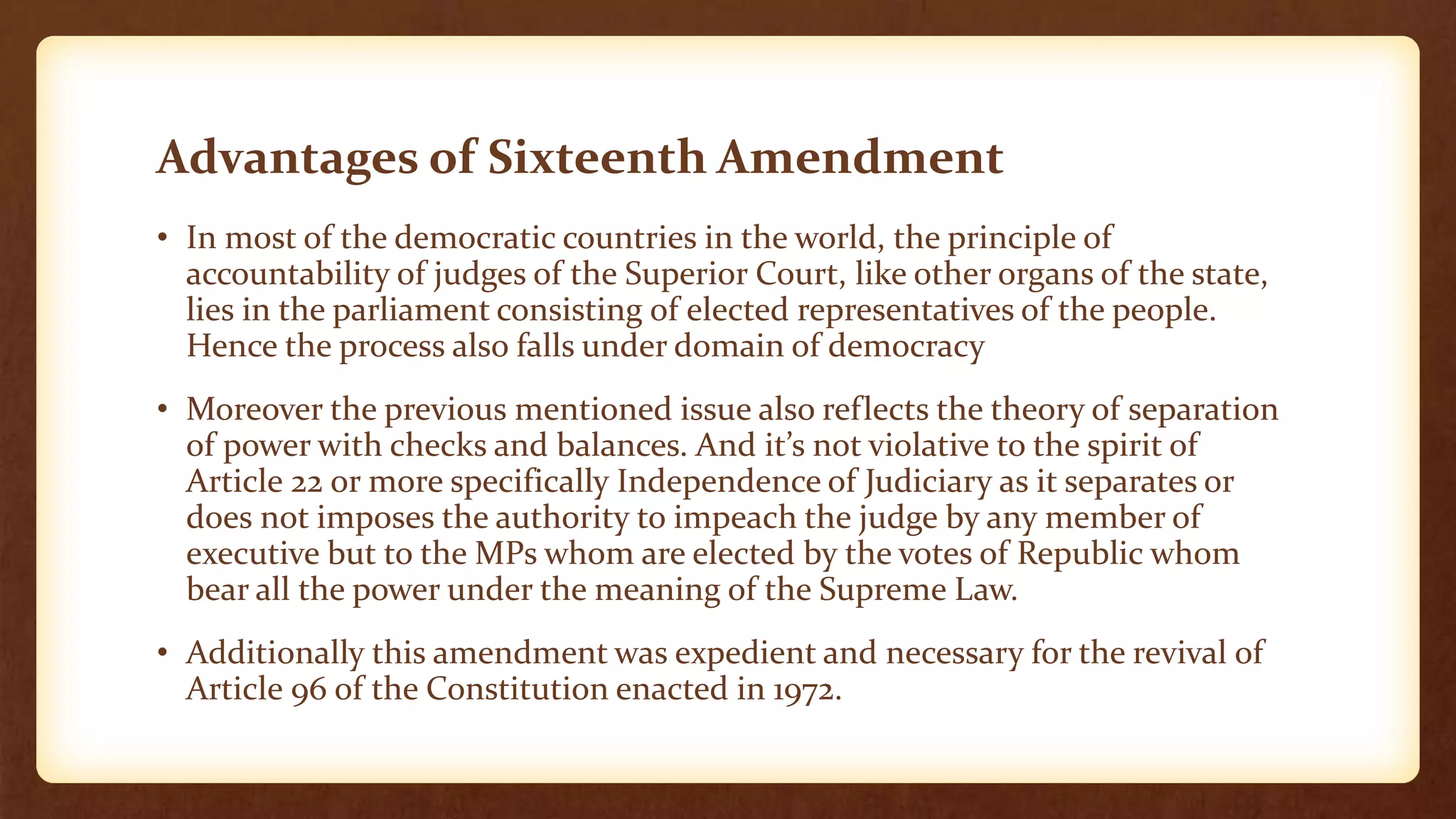 16 amendment of bangladesh | PPTX