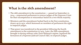 16 amendment of bangladesh | PPTX