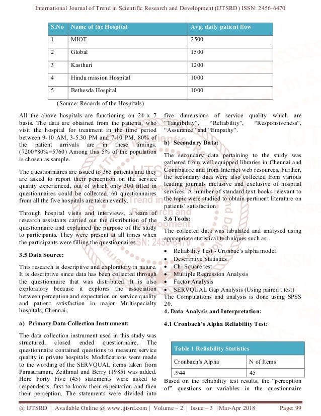 A Study on the Medical Service Quality and its Influence upon Level of ...