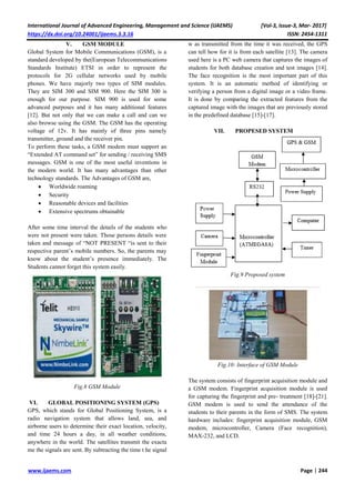 Attendance Monitoring System of Students Based on Biometric and GPS ...