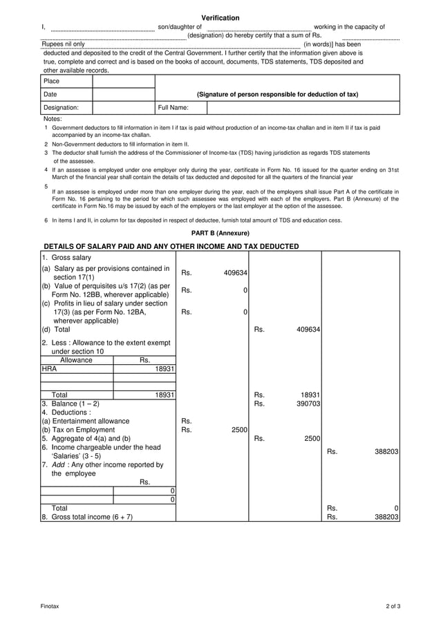 FORM 16 | PDF