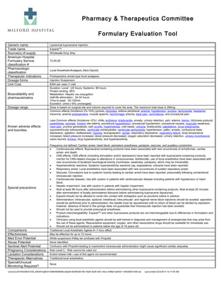 Shadowing project III exparel formulary review | DOC | Pharmaceutical ...