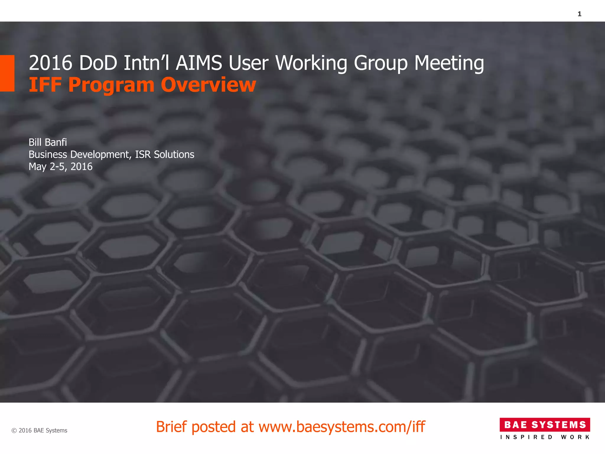 BAE Systems IFF Program Overview | PPTX