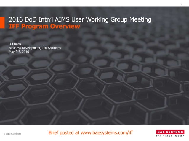BAE Systems IFF Program Overview | PPTX | Operating Systems | Computer ...