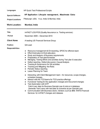Resume_SushilJalan | DOCX | Operating Systems | Computer Software and Applications