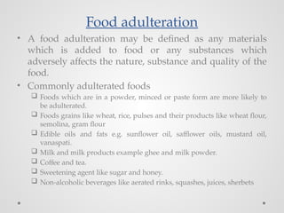 food allergens, food adulteration, food nutrition, | PPTX