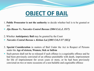 bail in ndps act | PPTX