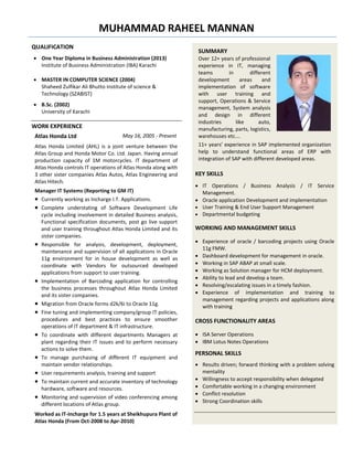 Raheel_CV | PDF | IT and Internet Support | Internet