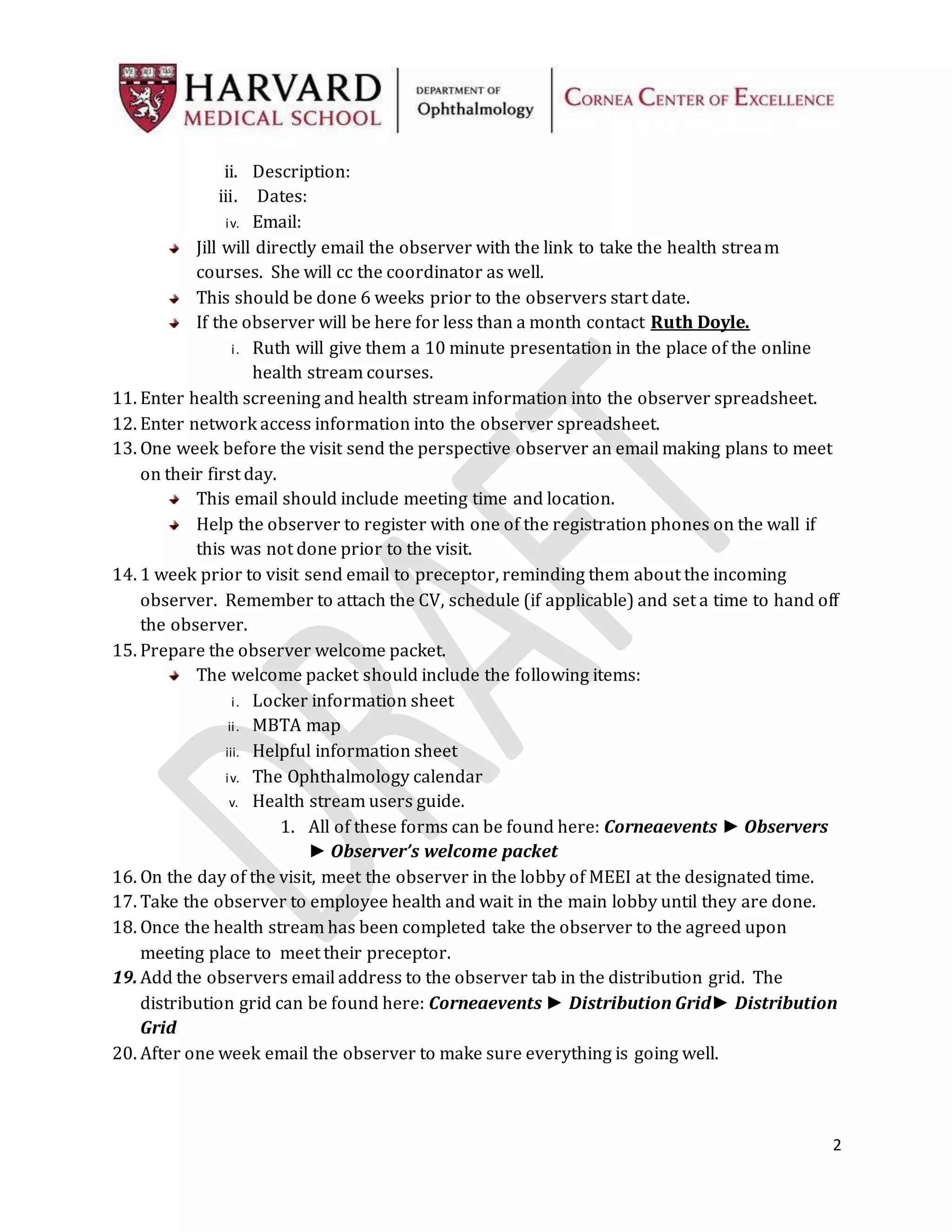 Admin Procedures-Observers | DOCX