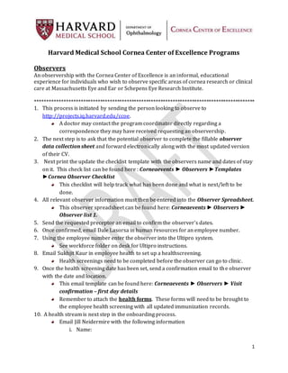 Admin Procedures-Observers | DOCX | Technology & Computing