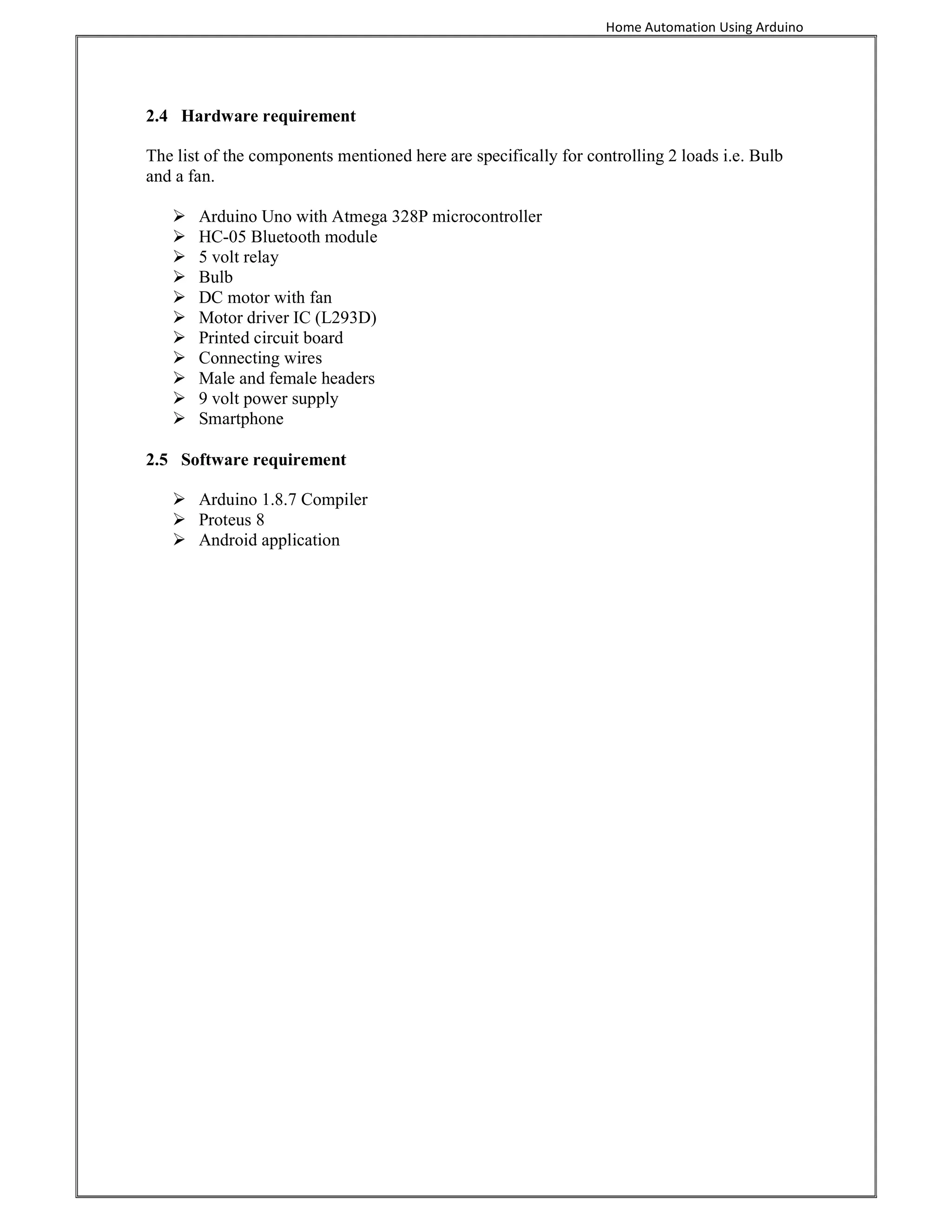 Home Automation Using Arduino Uno And Hc 05 Pdf