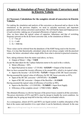 Report on simulation and analysis of converters for electric vehicles | PDF