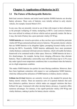 Report on Studies of Electric Vehicle Technologies | PDF