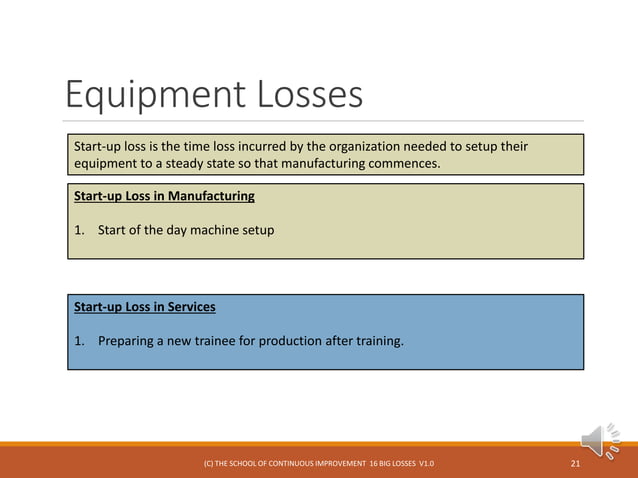 16 big losses for manufacturing and services | PPTX | Mechanical and ...