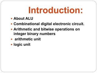 16 bit alu vlsi | PPTX
