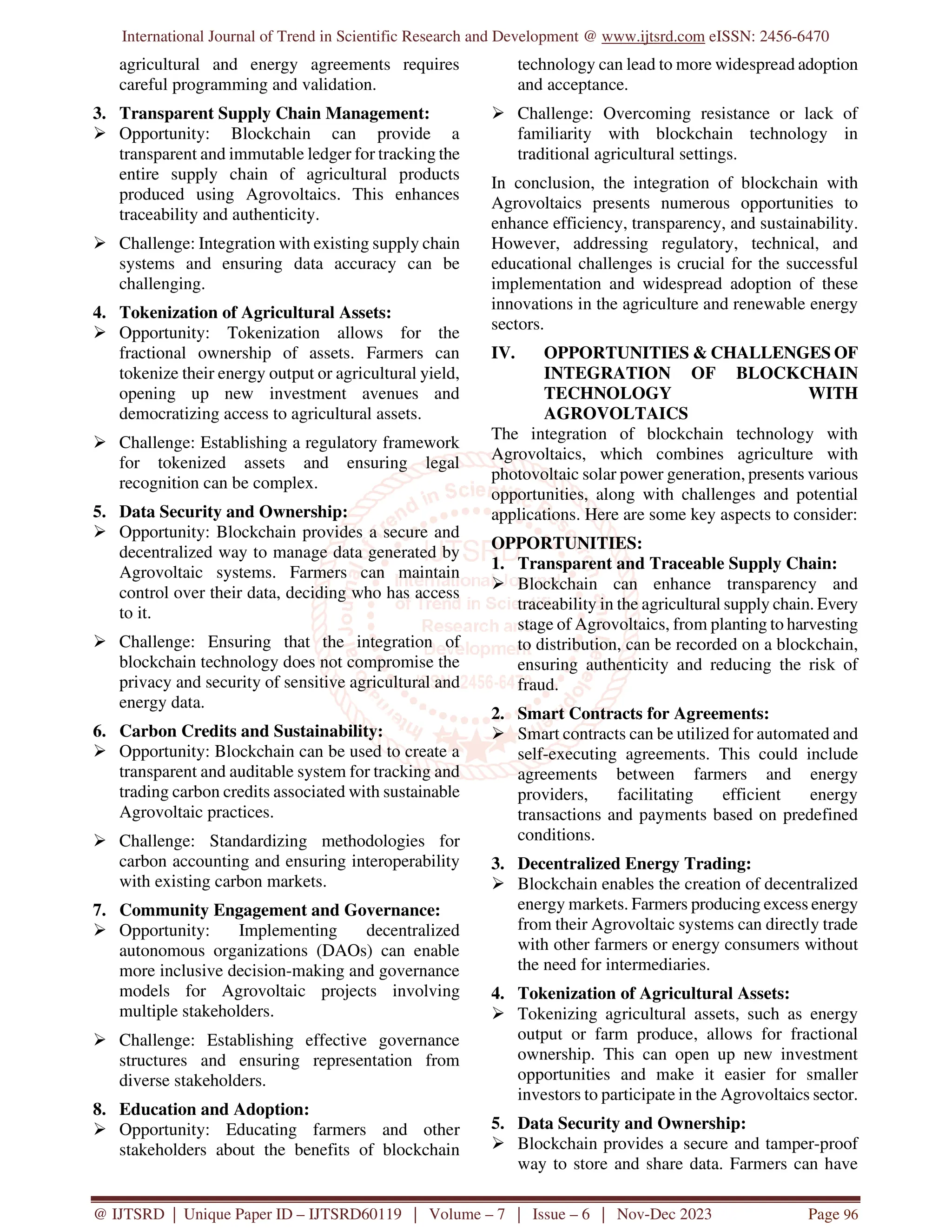 Blockchain Integration with Agrovoltaics Transforming Agriculture and Energy Sectors ChatGPT ...