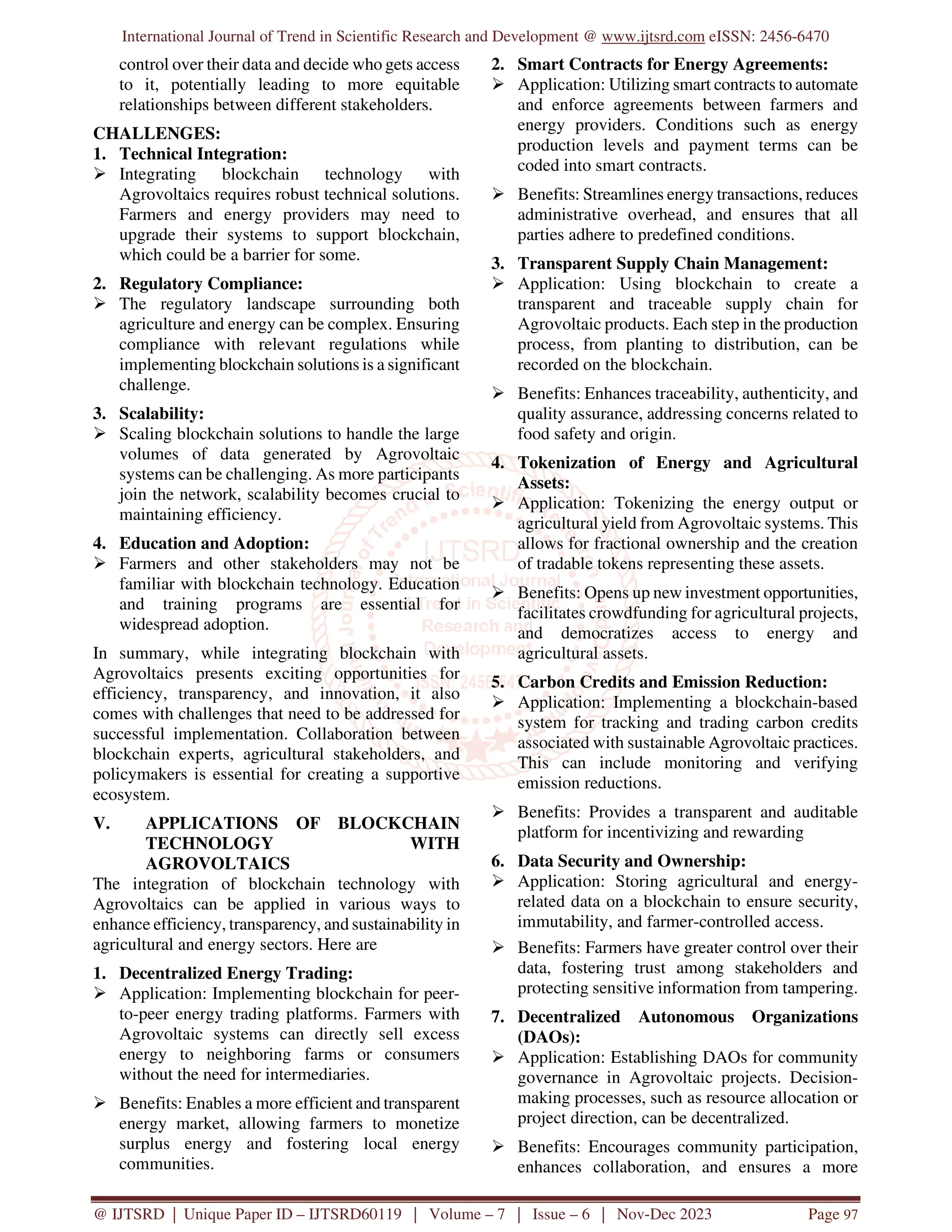 Blockchain Integration with Agrovoltaics Transforming Agriculture and Energy Sectors ChatGPT ...