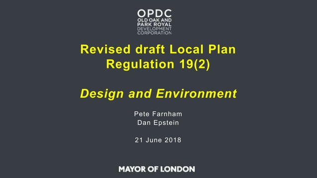 OPDC second revised draft Local Plan consultation - Design ...
