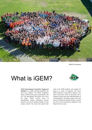 UCC IGEM BROCHURE | PDF