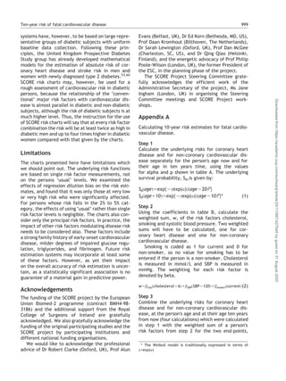 16 cardiovascular disease prevention 01 2003 estimation of ten-year risk of fatal cardiovascular ...
