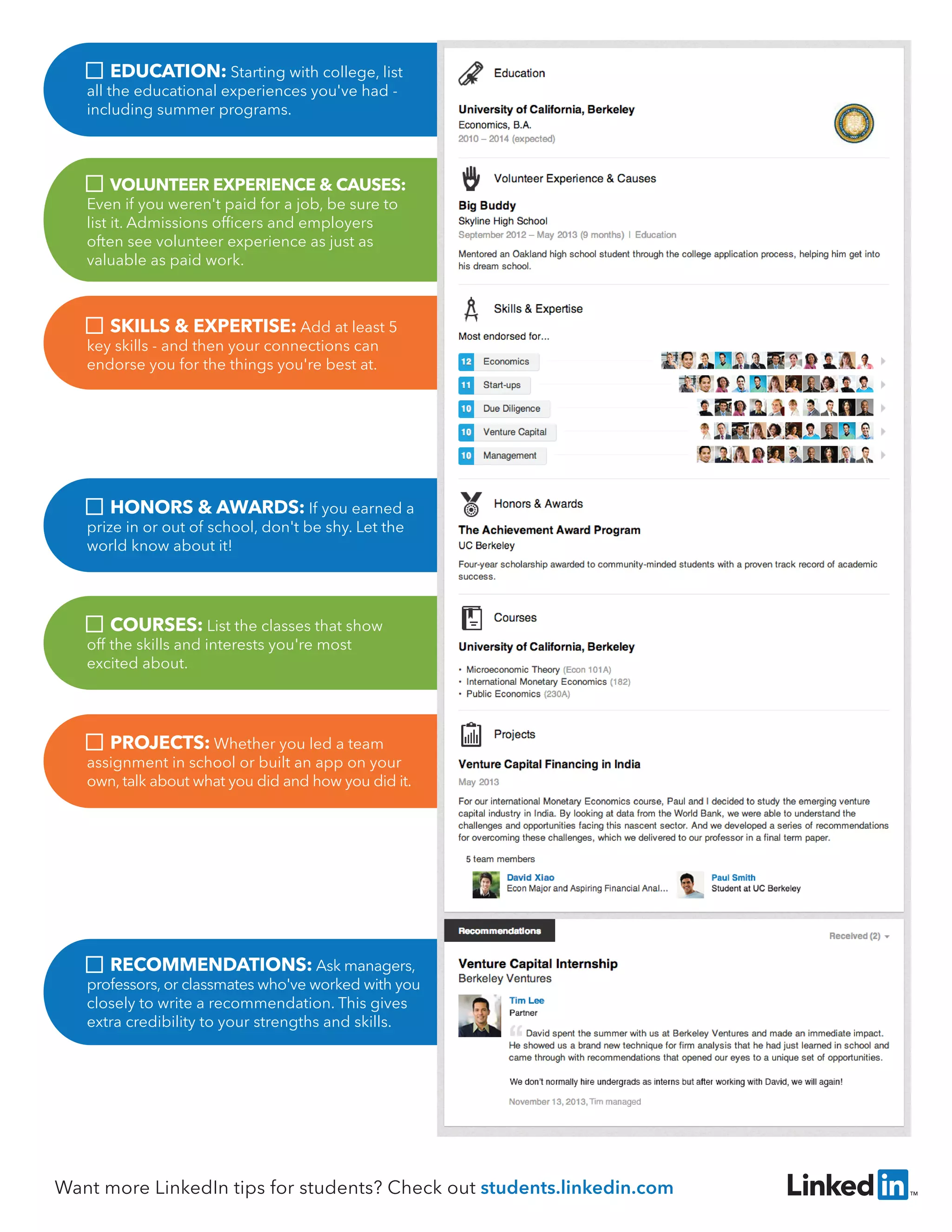 LinkedIn Profile Checklist - College Students | PDF