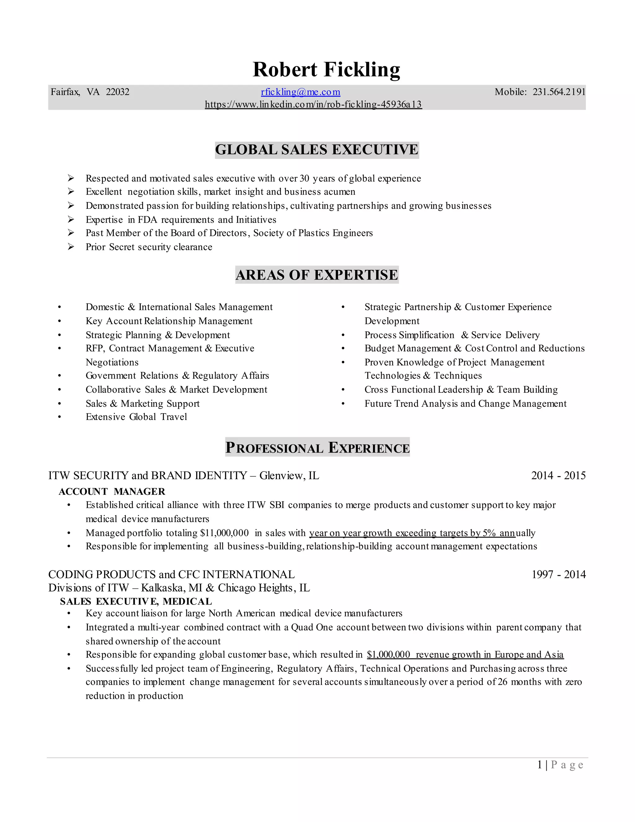 RobertFicklingResume-2016updated | PDF