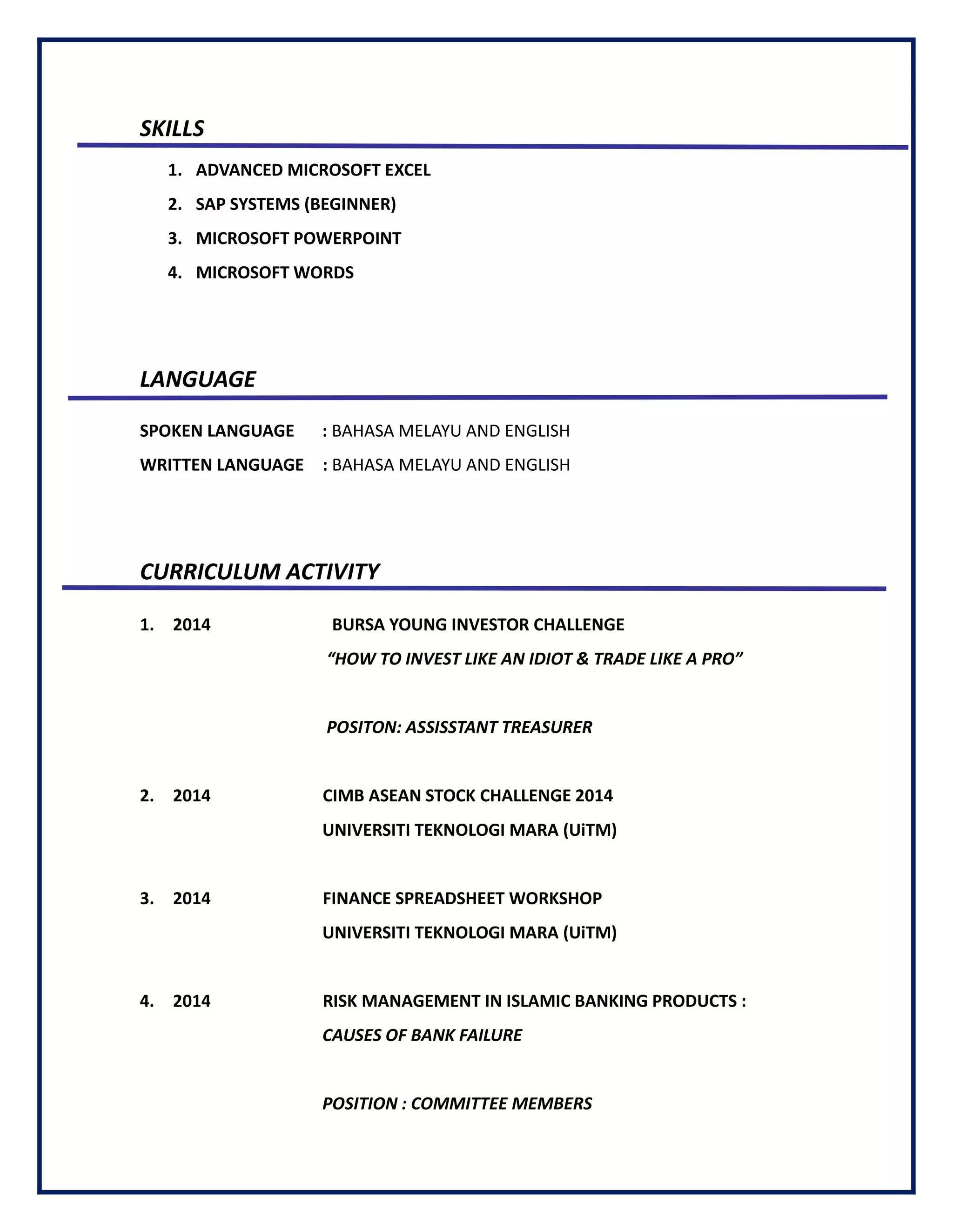 Noor Alia CV | PDF