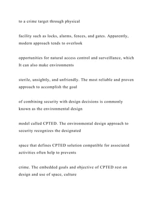 16 Chapter 1. Encompassing Effective CPTED Solution.docx | Home ...